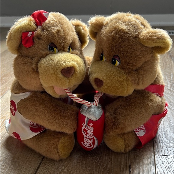 Toys | Vintage Collectible Cocacola Bears Plush Coke Romantic Sweet ...